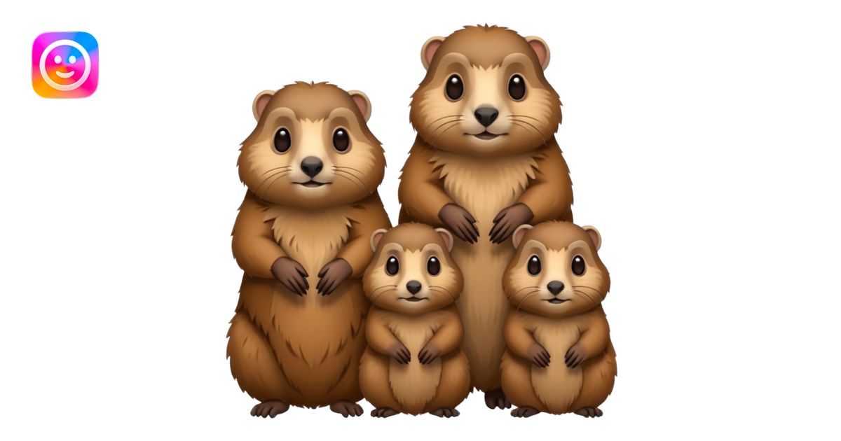 famille de marmotte emoji | AI Emoji Generator