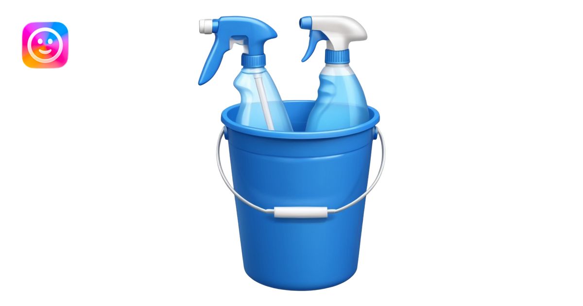Bucket and cleaning product emoji | AI Emoji Generator