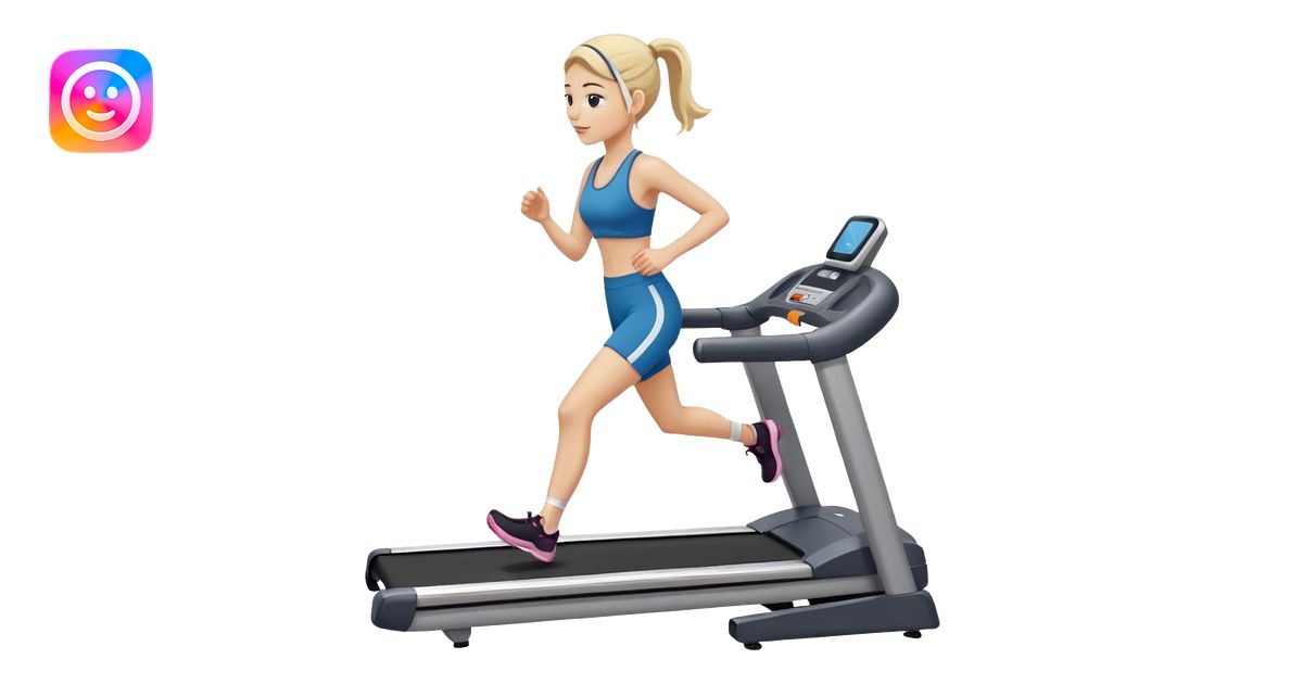 Create a clean girl treadmill emoji | AI Emoji Generator