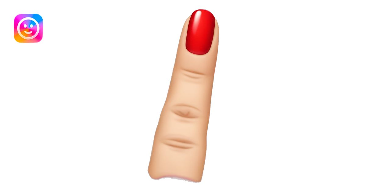 Red nail emoji | AI Emoji Generator