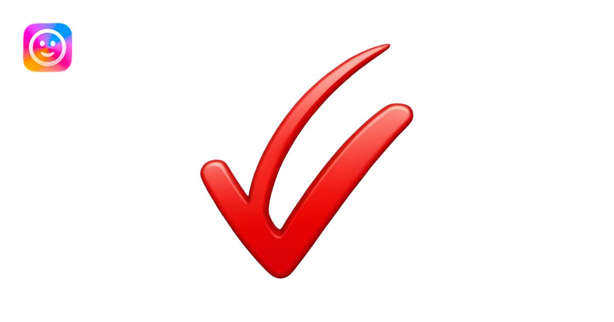 Red check mark emoji | AI Emoji Generator
