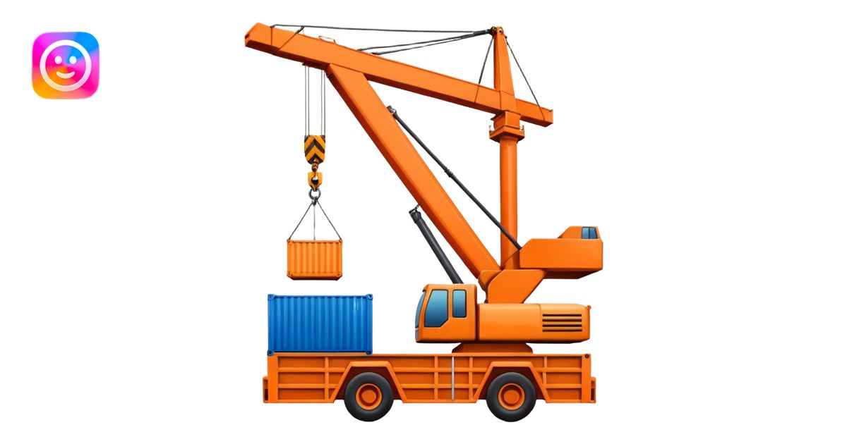 crane lifting a container emoji | AI Emoji Generator