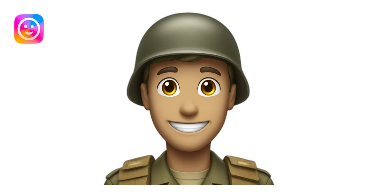 WW2 soldier smile emoji | AI Emoji Generator