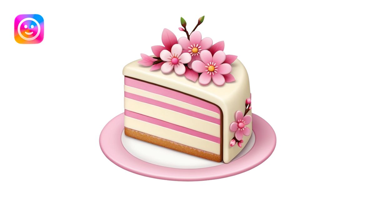 sakura cake slice emoji | AI Emoji Generator