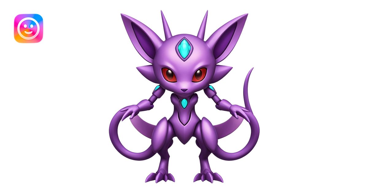 Futuristic armored cyber-Mewtwo-Sableye-Genesect-Deoxys-Espeon-alien ...