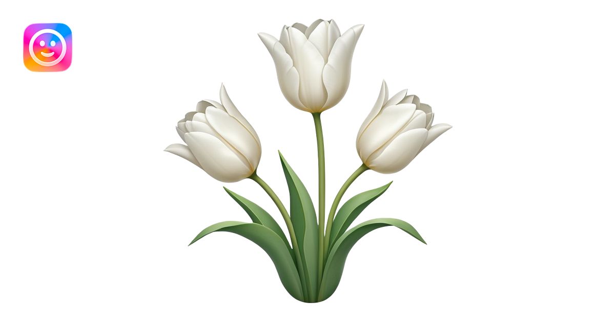 white tulips emoji emoji | AI Emoji Generator