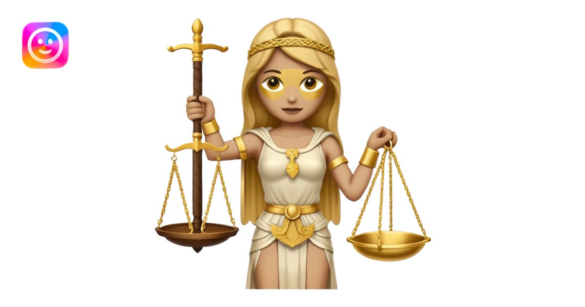 I want you to generate me a set of emojis about law, for example lady ...