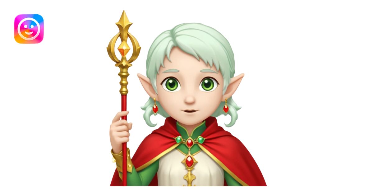 an elf with very white hair and two pigtails on the side of her head ...