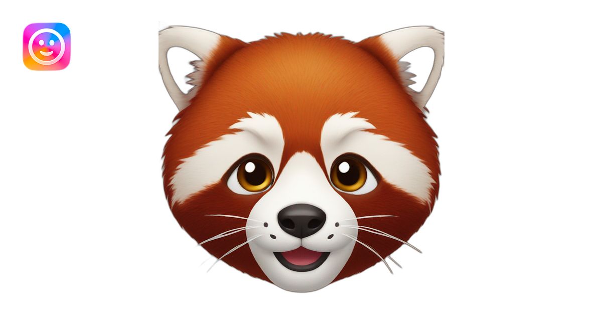 Red panda face emoji | AI Emoji Generator
