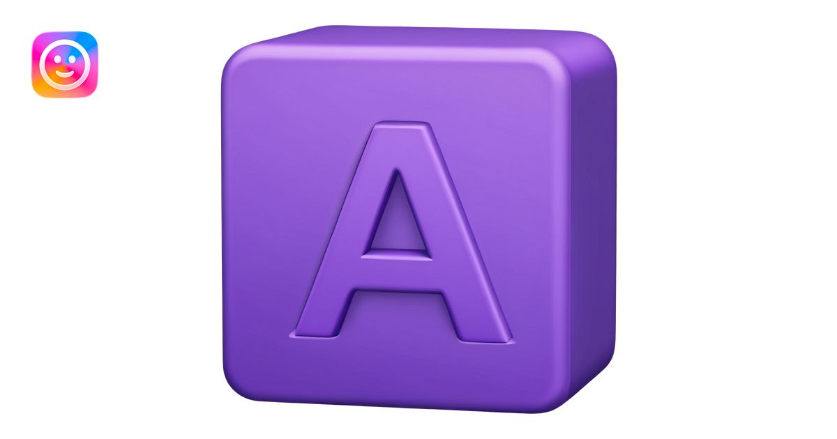 purple letter a emoji | AI Emoji Generator