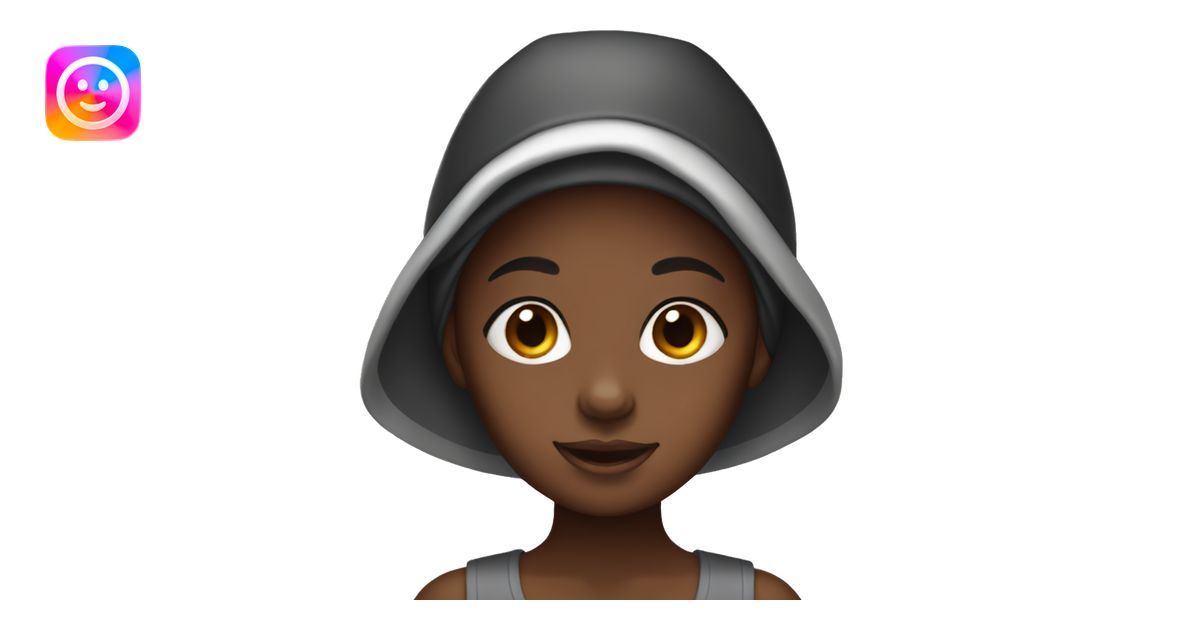 Black girl with bonnet emoji | AI Emoji Generator