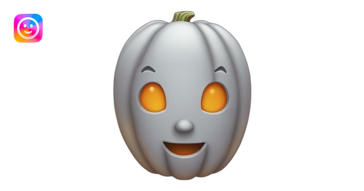 Halloween Pumpkin with a human face emoji | AI Emoji Generator