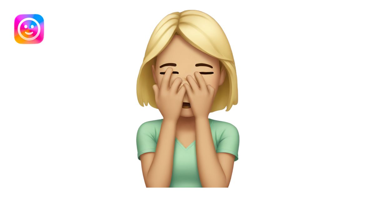 Girl covering eyes embarrassed emoji | AI Emoji Generator
