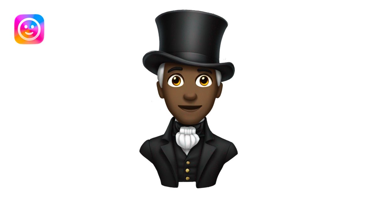 aaron burr with tophat emoji | AI Emoji Generator