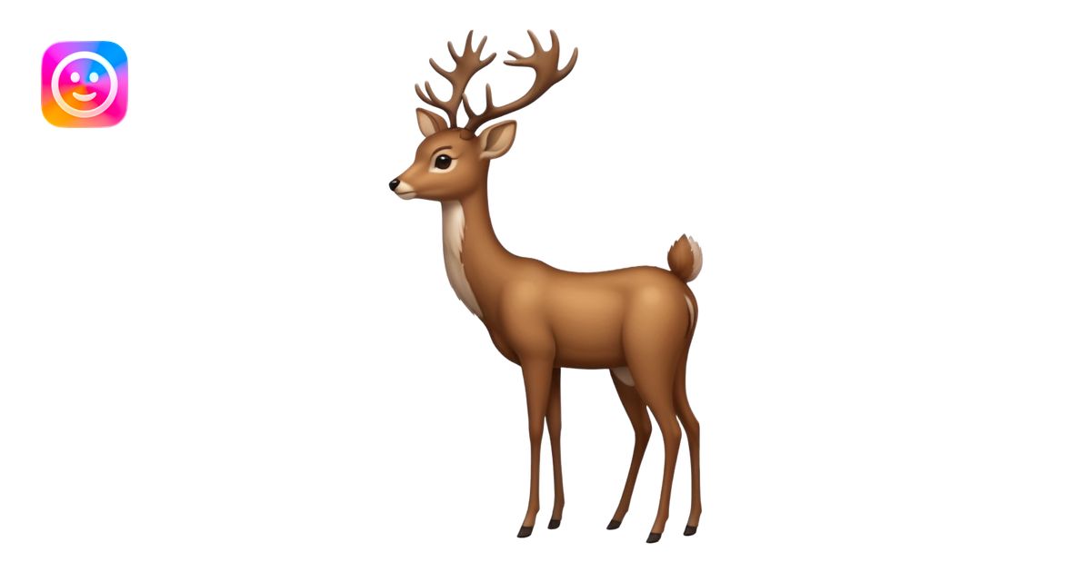 a deer standing on 2 legs emoji | AI Emoji Generator