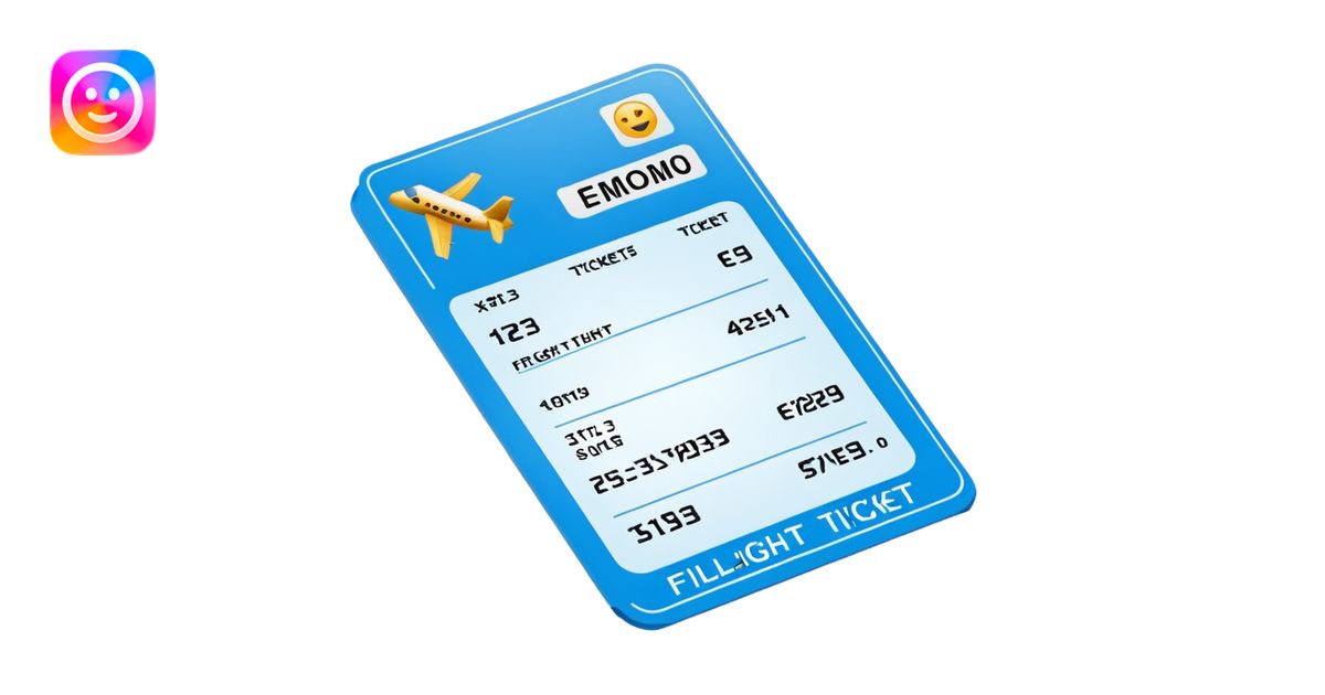 I will buy the flight ticket emoji | AI Emoji Generator