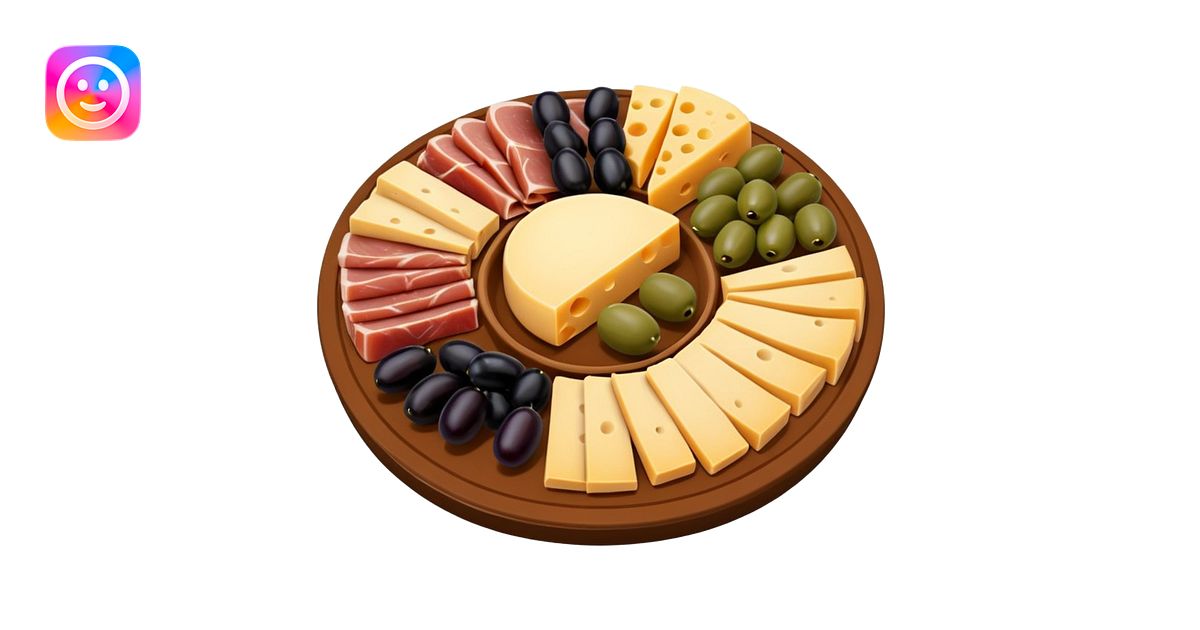 A 3D cartoon platter of assorted deli items like sliced meats, cheese ...