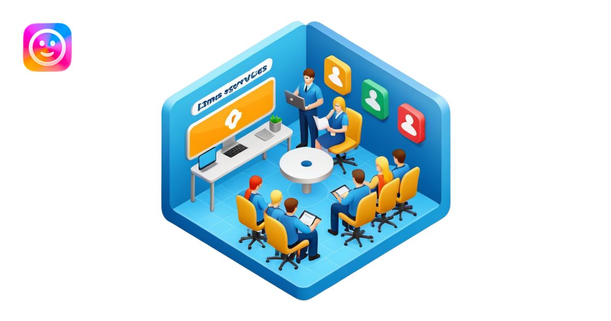 isometric, image of employee services, case management, crew operations ...