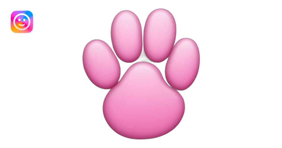 Pink cat paw emoji | AI Emoji Generator