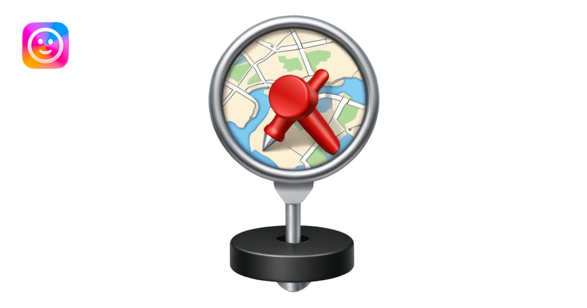 Black and white map push pin emoji | AI Emoji Generator