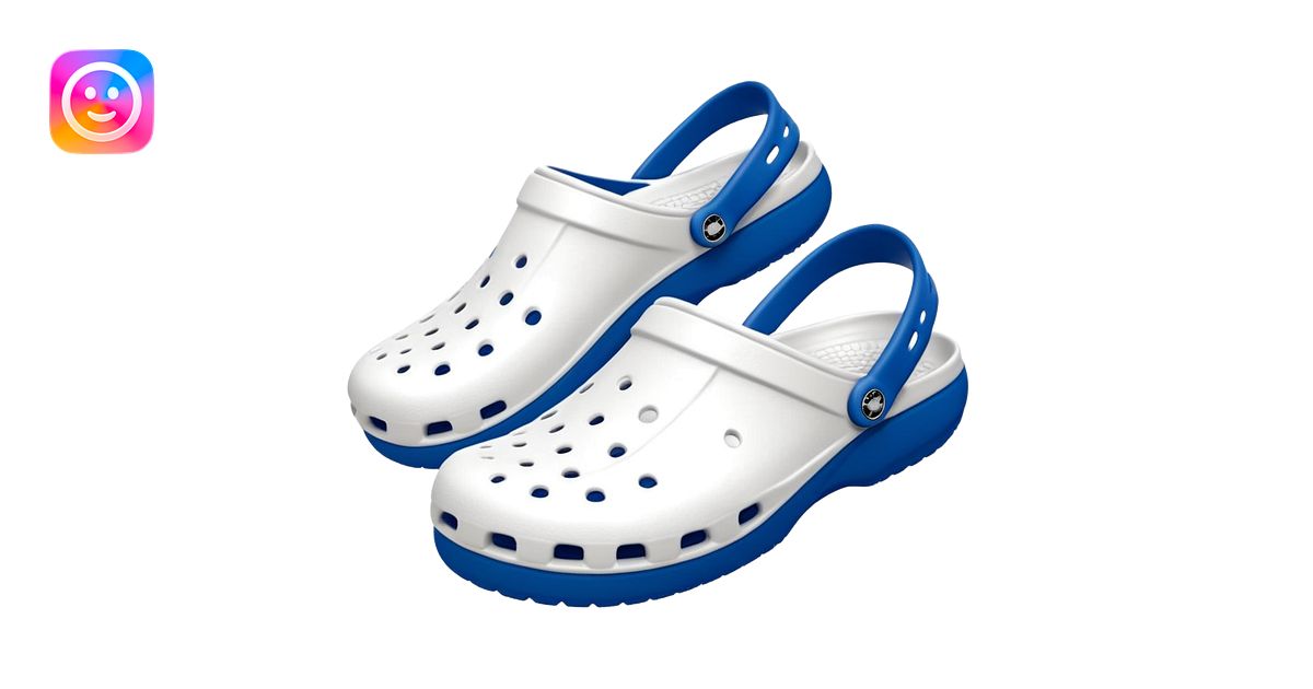 Pure white Crocs clogs, all-white straps and sole, no blue or other ...