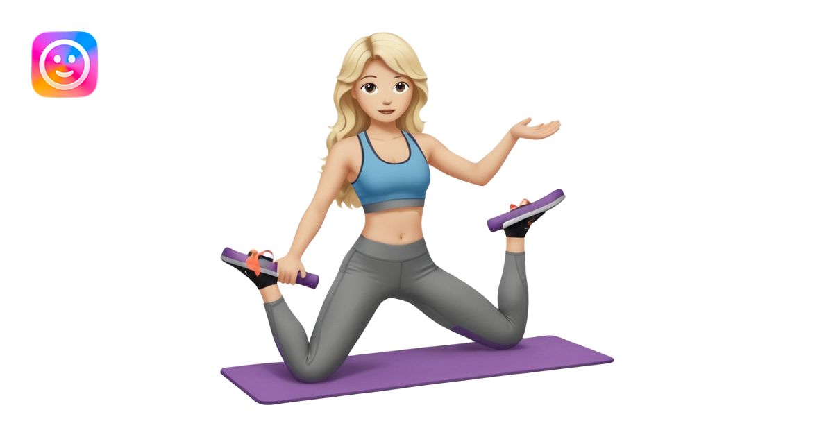 realistic blonde long wavy hair scandi pilates princess emoji | AI ...