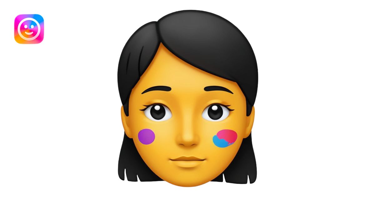 The emoji should represent transforming a photo into art. Center: a ...