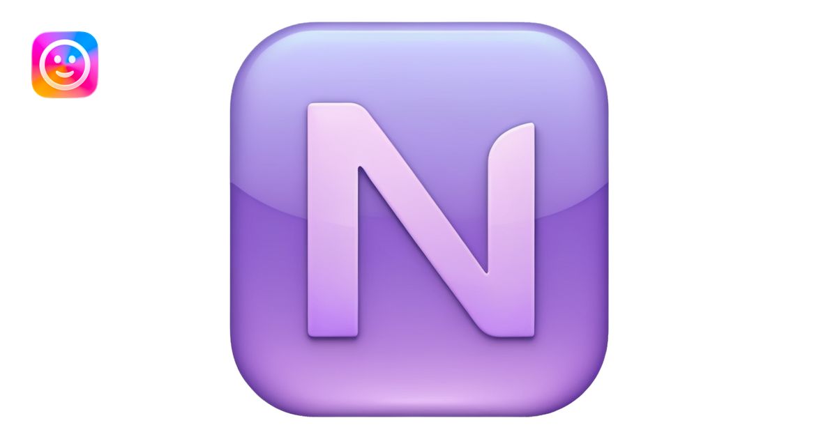 Netflix aesthetic "N" logo in pastel purple emoji | AI Emoji Generator