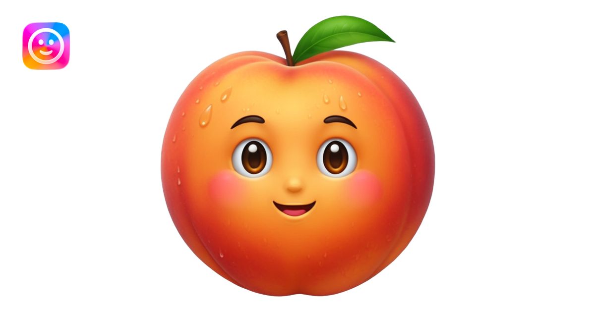 Wet peach emoji | AI Emoji Generator