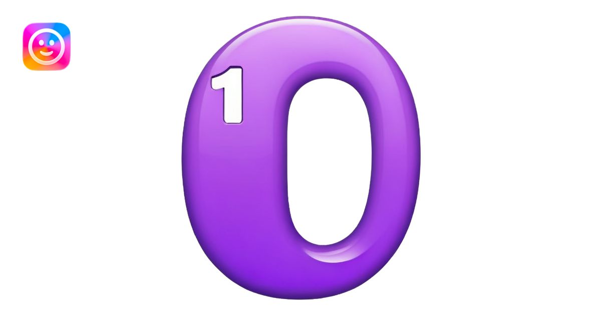 The number 1 in purple color emoji | AI Emoji Generator