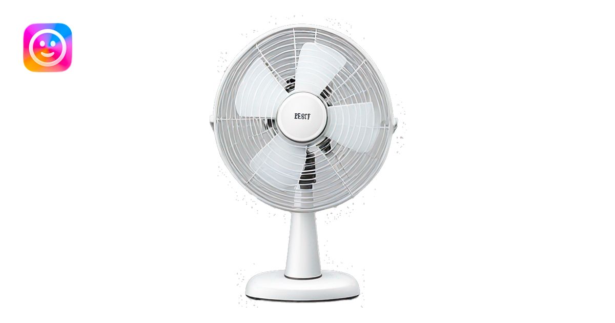 Cute white classic Stand fan emoji | AI Emoji Generator