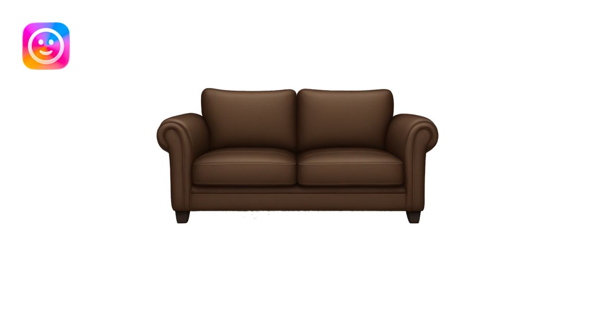 brown loft sofa, realistic emoji | AI Emoji Generator