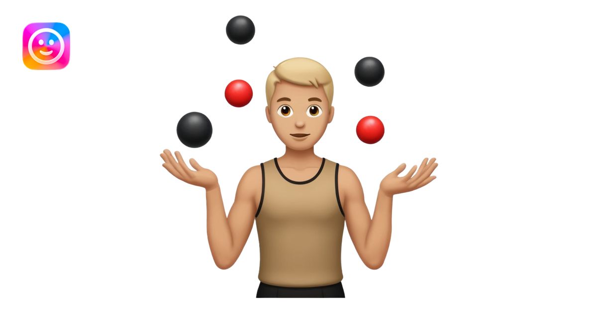 The juggler is tossing two bombs. emoji | AI Emoji Generator