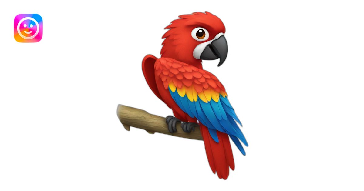 Red macaw emoji | AI Emoji Generator