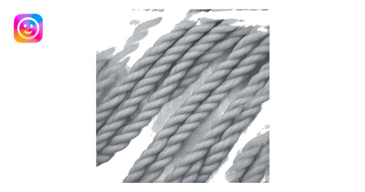 tight and long, light grey rope emoji | AI Emoji Generator