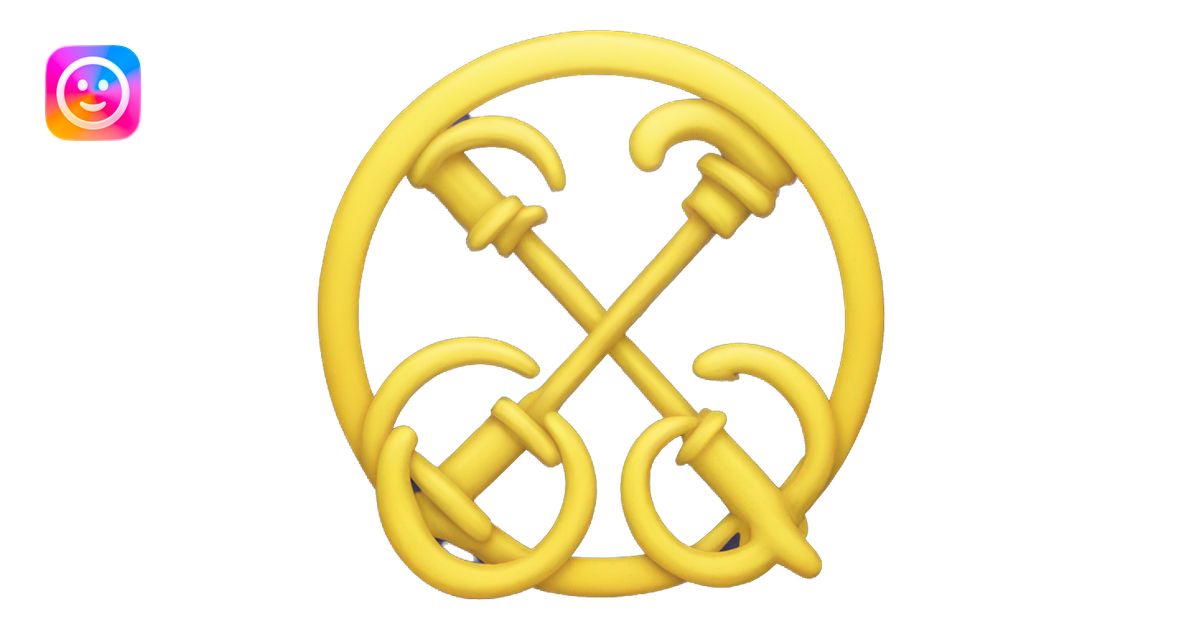Yellow Gemini symbol emoji | AI Emoji Generator