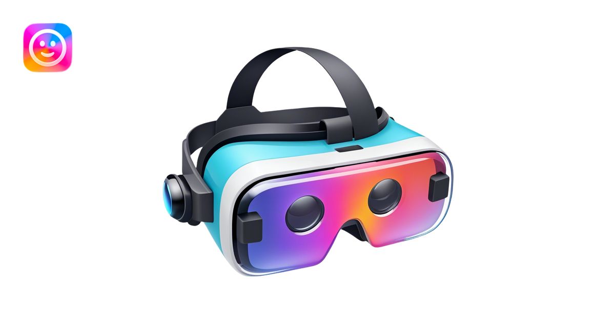 Show a VR headset or AR glasses, symbolizing the immersive experience ...