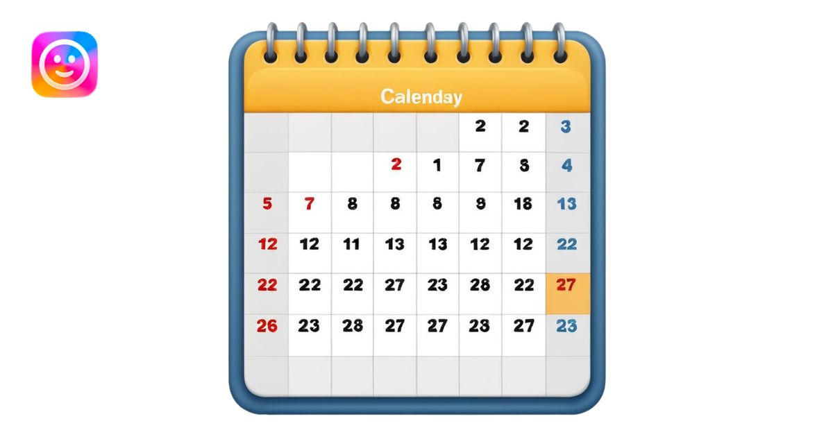Weekly calendar emoji | AI Emoji Generator