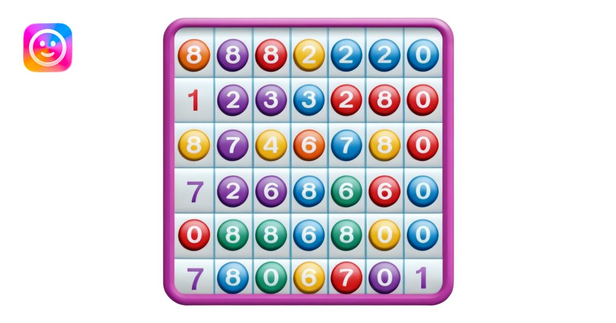 Cartela de bingo emoji | AI Emoji Generator