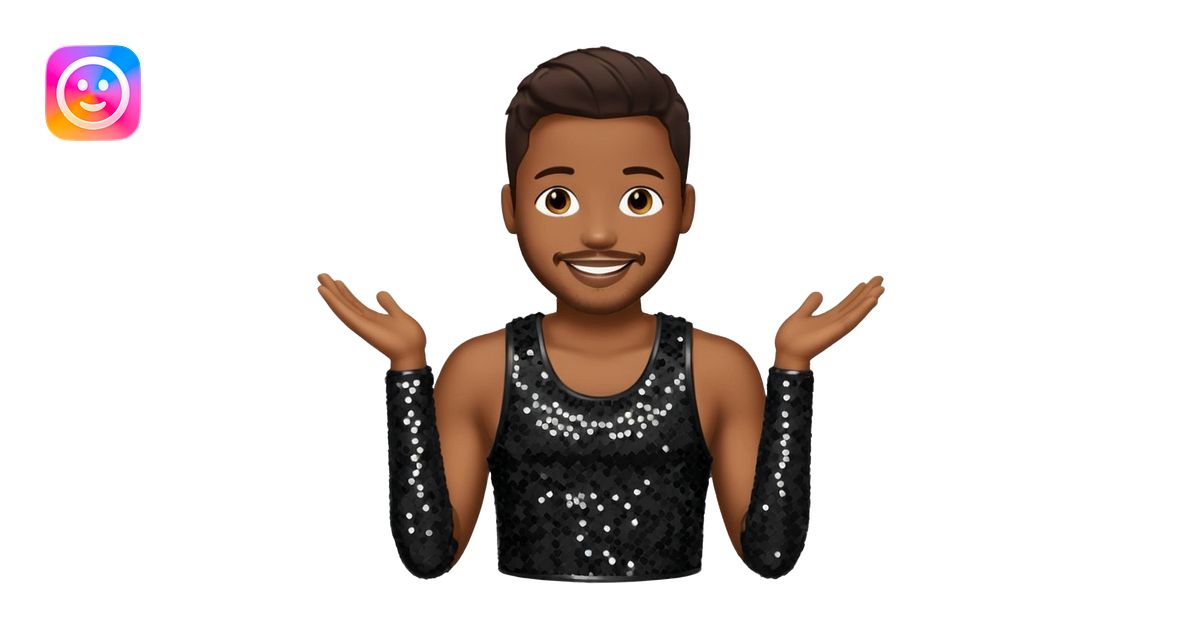 Tank, R&B Singer with dark brown hair, black sequin outfit emoji | AI ...