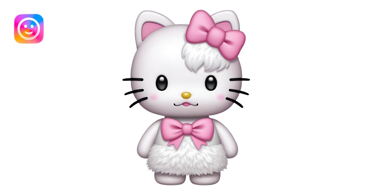 Hello Kitty in stehen emoji | AI Emoji Generator