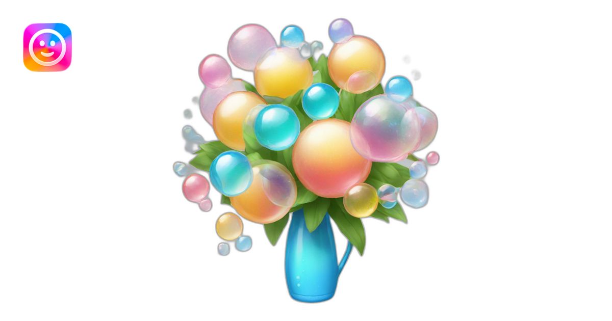 bouquet of bubbles emoji | AI Emoji Generator