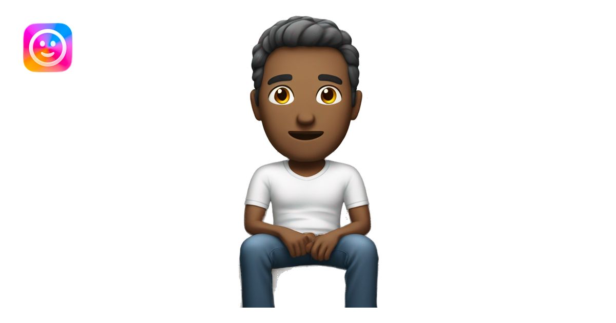 The man sitting on the sofa emoji | AI Emoji Generator