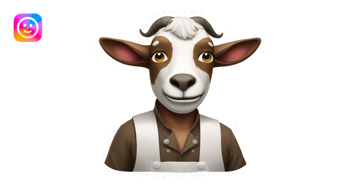 A butcher and his goat emoji | AI Emoji Generator