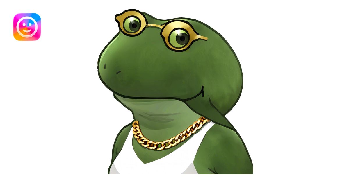 gold based swag rizz frog lady meme | AI Emoji Generator
