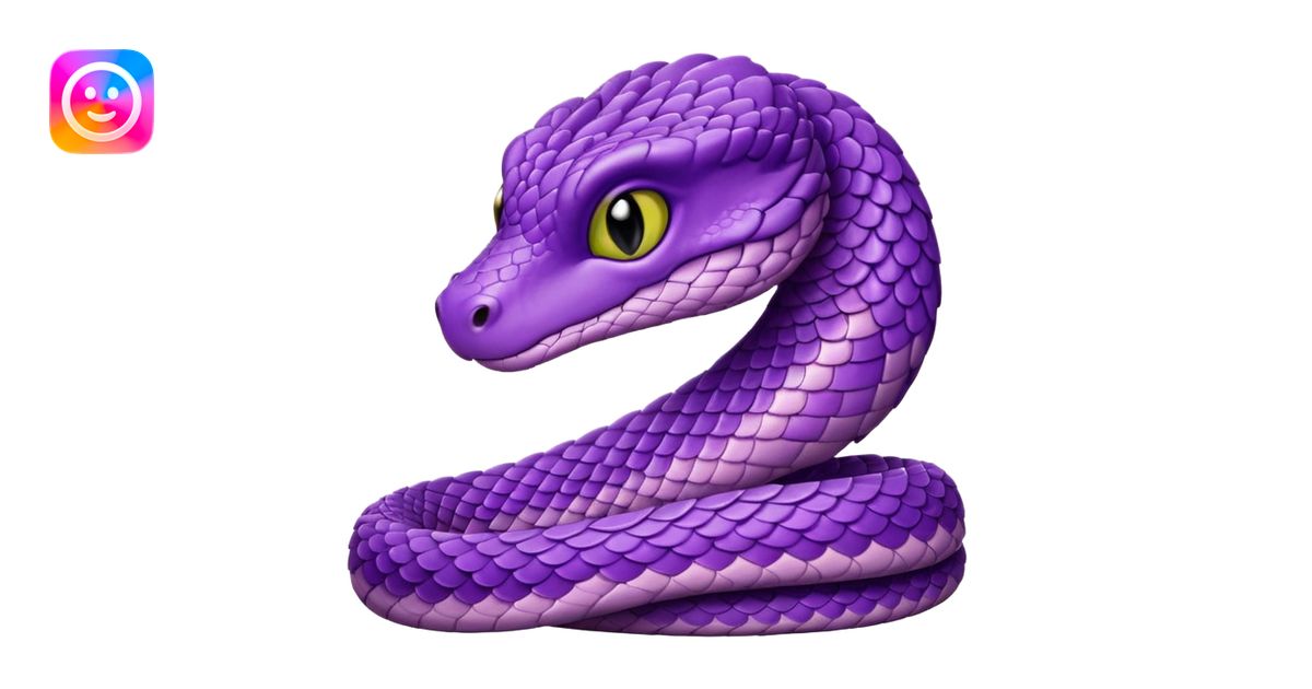 A very Sorry little purple cute viper emoji | AI Emoji Generator