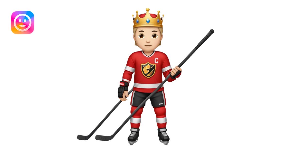 King Hockey player full body emoji | AI Emoji Generator
