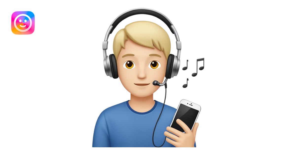 Echando música relajado emoji | AI Emoji Generator