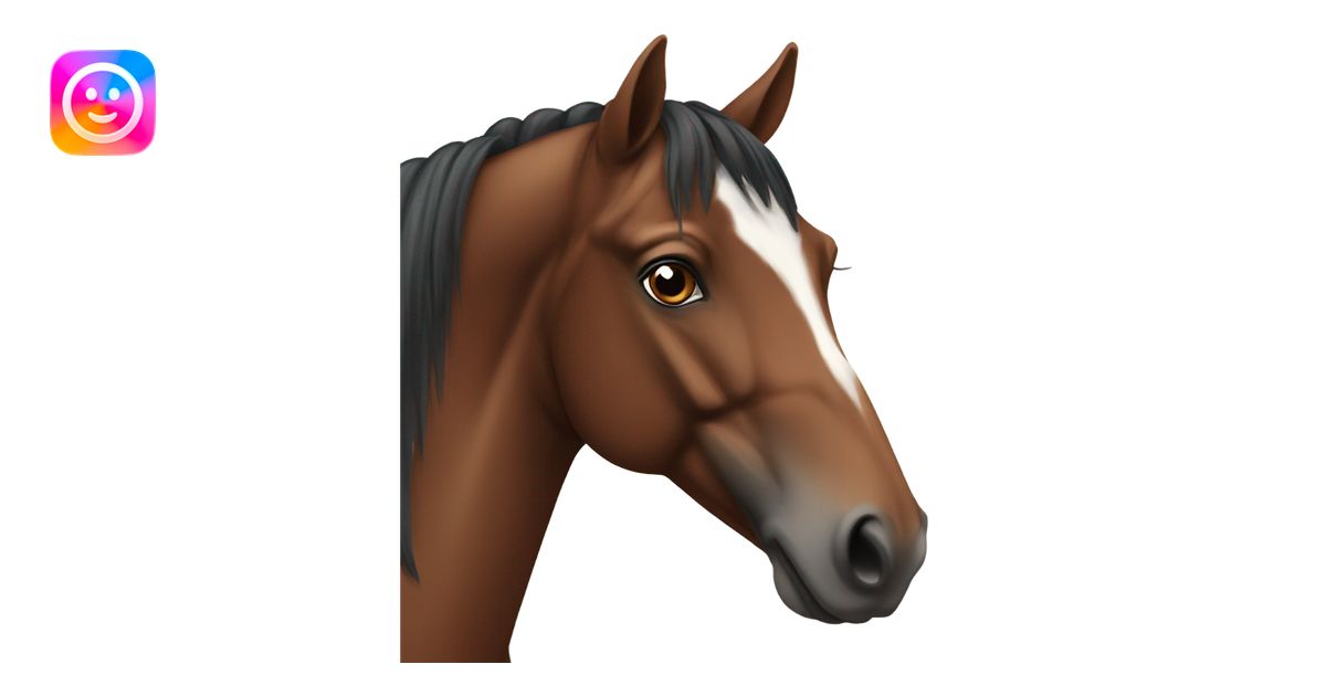 Bay horse emoji | AI Emoji Generator