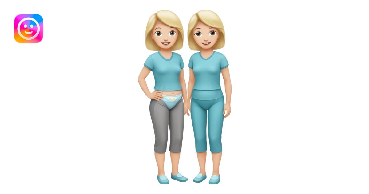 a Woman, mid 50, wearing pampers (incontinence pants) emoji | AI Emoji ...